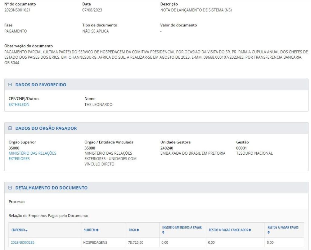 duas noites em hotel de luxo para Lula e Janja na África custam R$200 ...